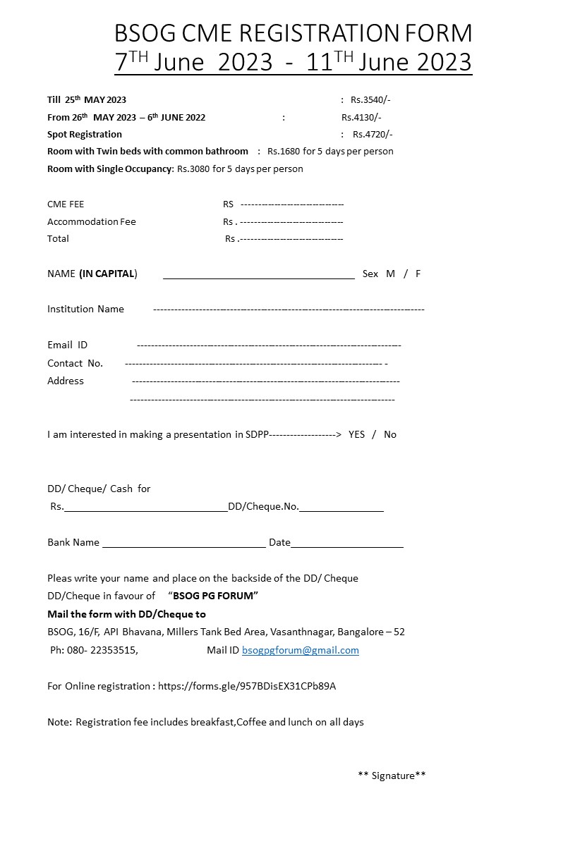 BSOG PG FORUM | BSOG